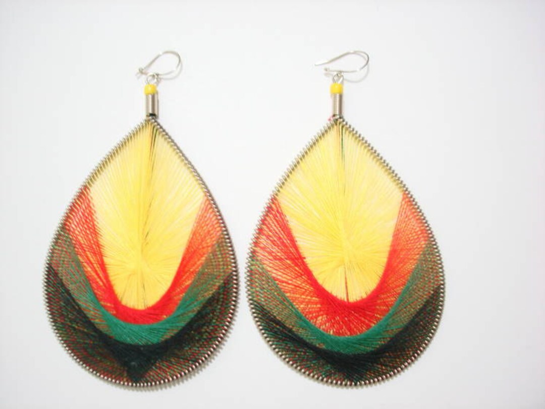 Peruvian Thread Earrings Rastafarian Earring Assorted Styles - Etsy