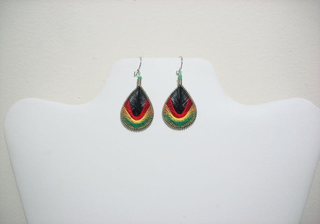 Peruvian Thread Earrings Rastafarian Earring Petite - Etsy