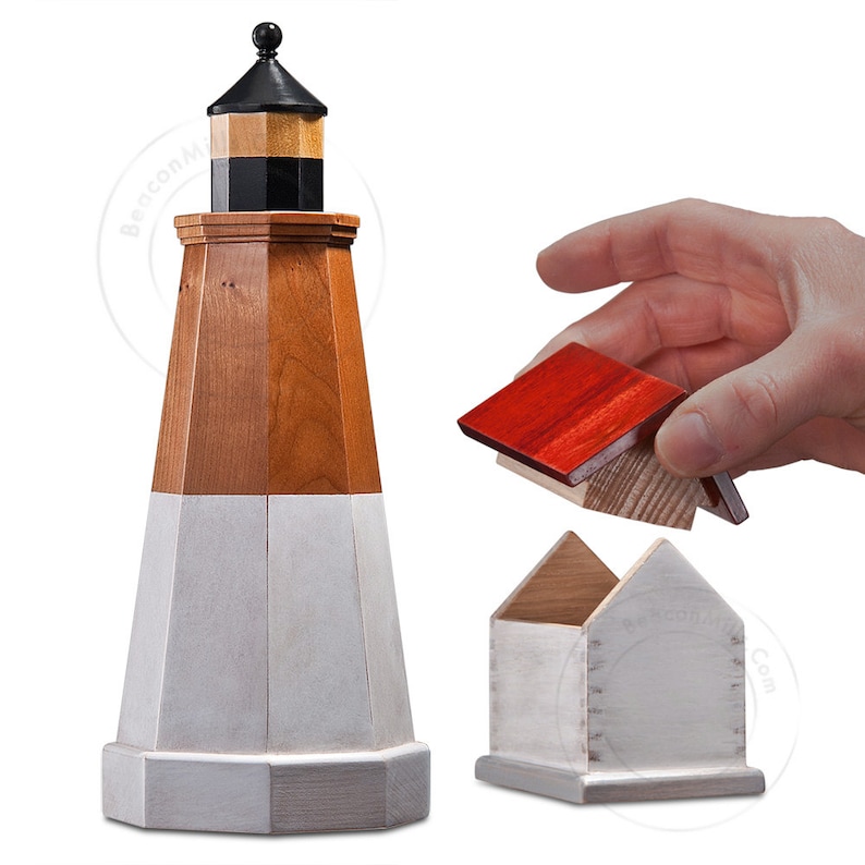 Octagonal Lighthouse Pepper Mill in American Cherry Hard Maple ...
