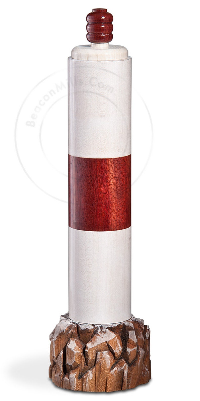 Lighthouse Spice Mill Harbor Beacon in Bloodwood & Whitewashed Hard ...