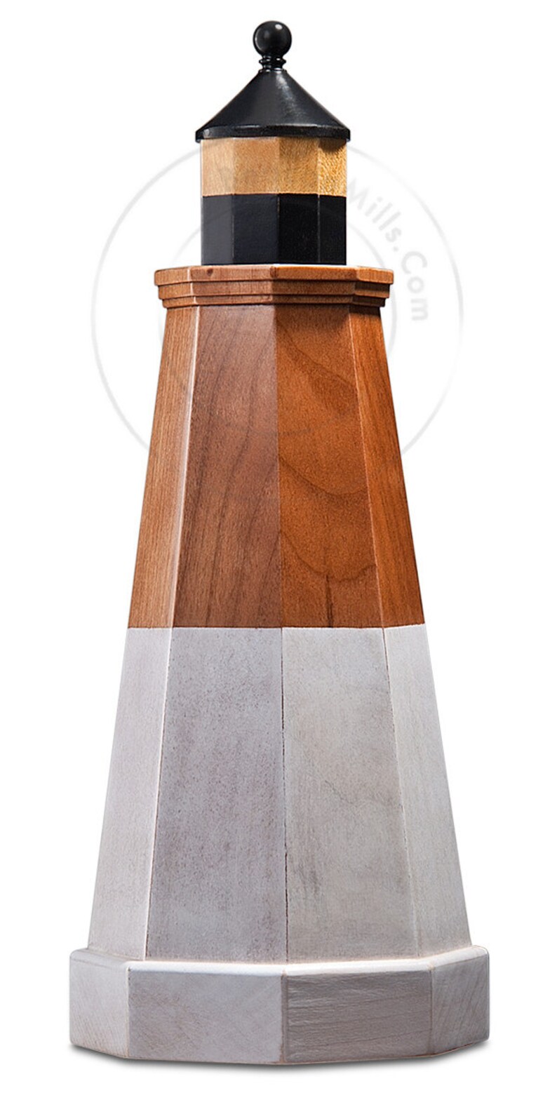 Octagonal Lighthouse Pepper Mill in American Cherry Hard Maple ...
