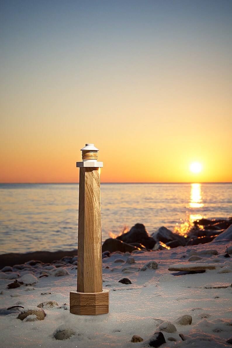 Lighthouse Pepper Mill in Spalted Curly Maple With Yellowheart Lens ...