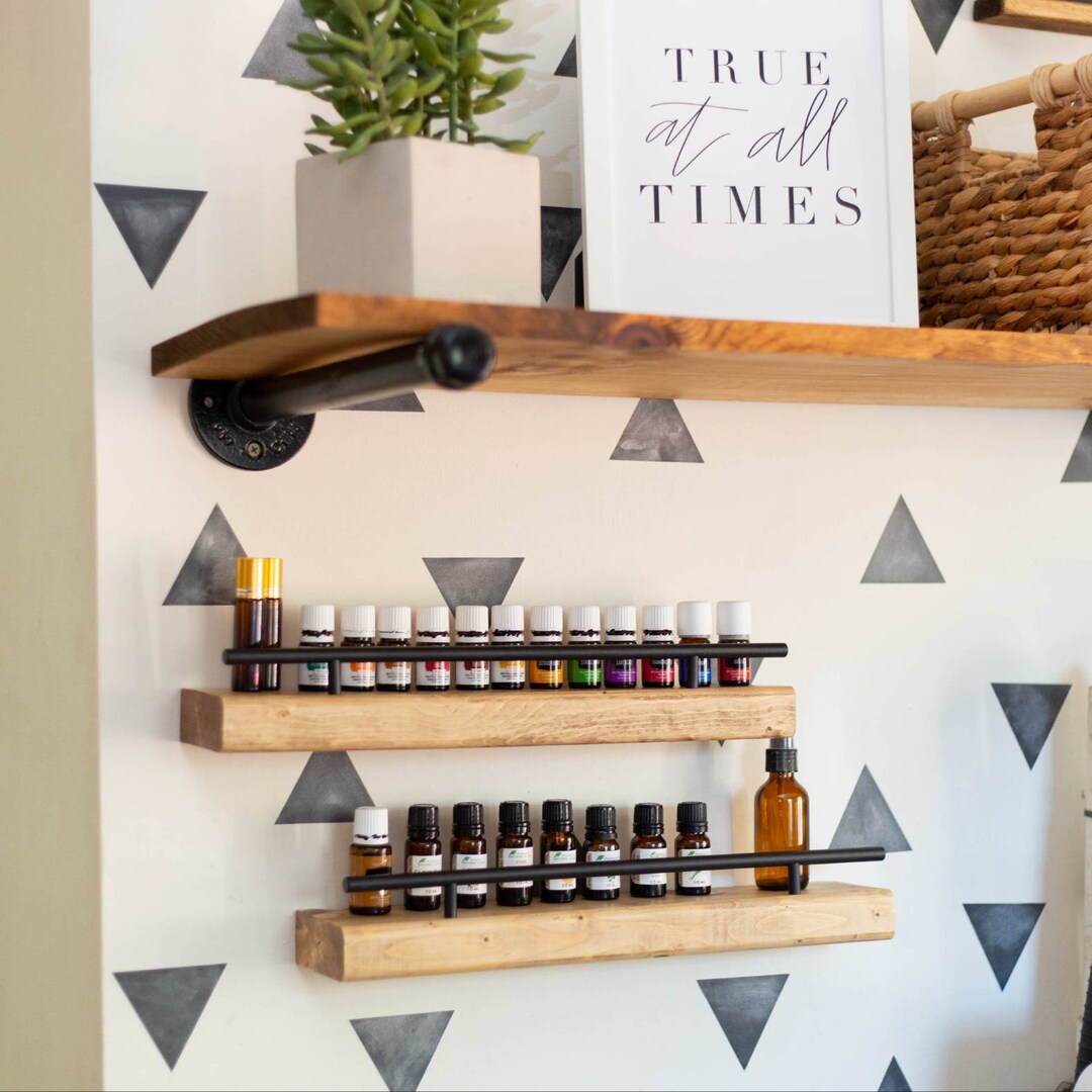 Essential Oil Floating Shelf || Essential Oil Display, Wall Shelf ...