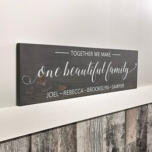 One Beautiful Family Personalized Sign, Rustic Farmhouse Decor, Gift ...
