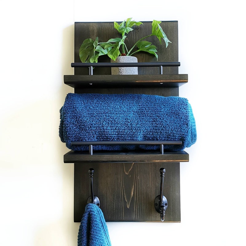 Wood Towel Rack - Etsy