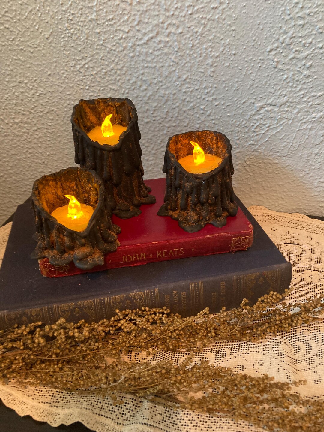 Set of Three Tavern Candles - Etsy
