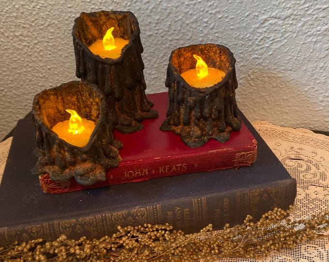 Set of Three Tavern Candles - Etsy