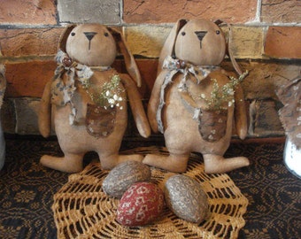 MUSTARD SEED Originals-primitive Rabbit Doll Bunny-bunny - Etsy