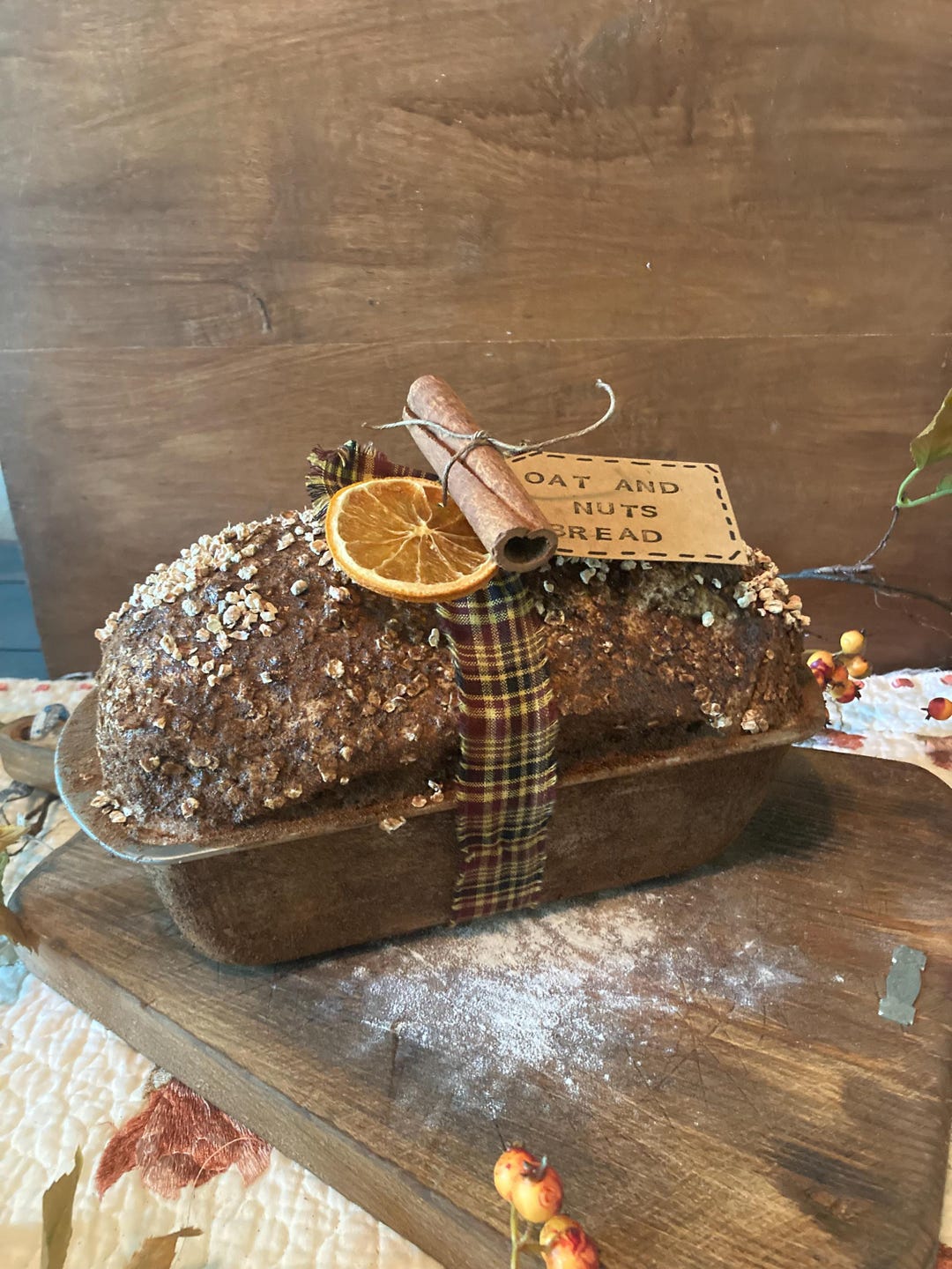 Primitive Faux Oat and Nuts Bread - Etsy