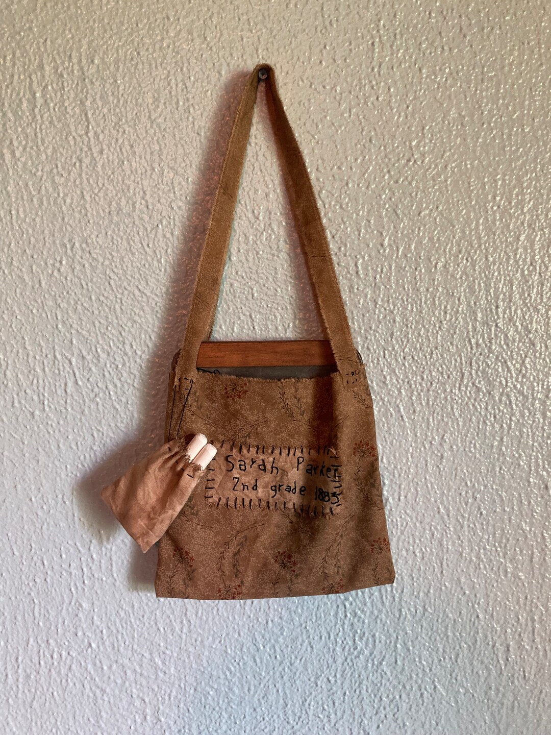 Primitive School Girl Bag and Chock #2 - Etsy
