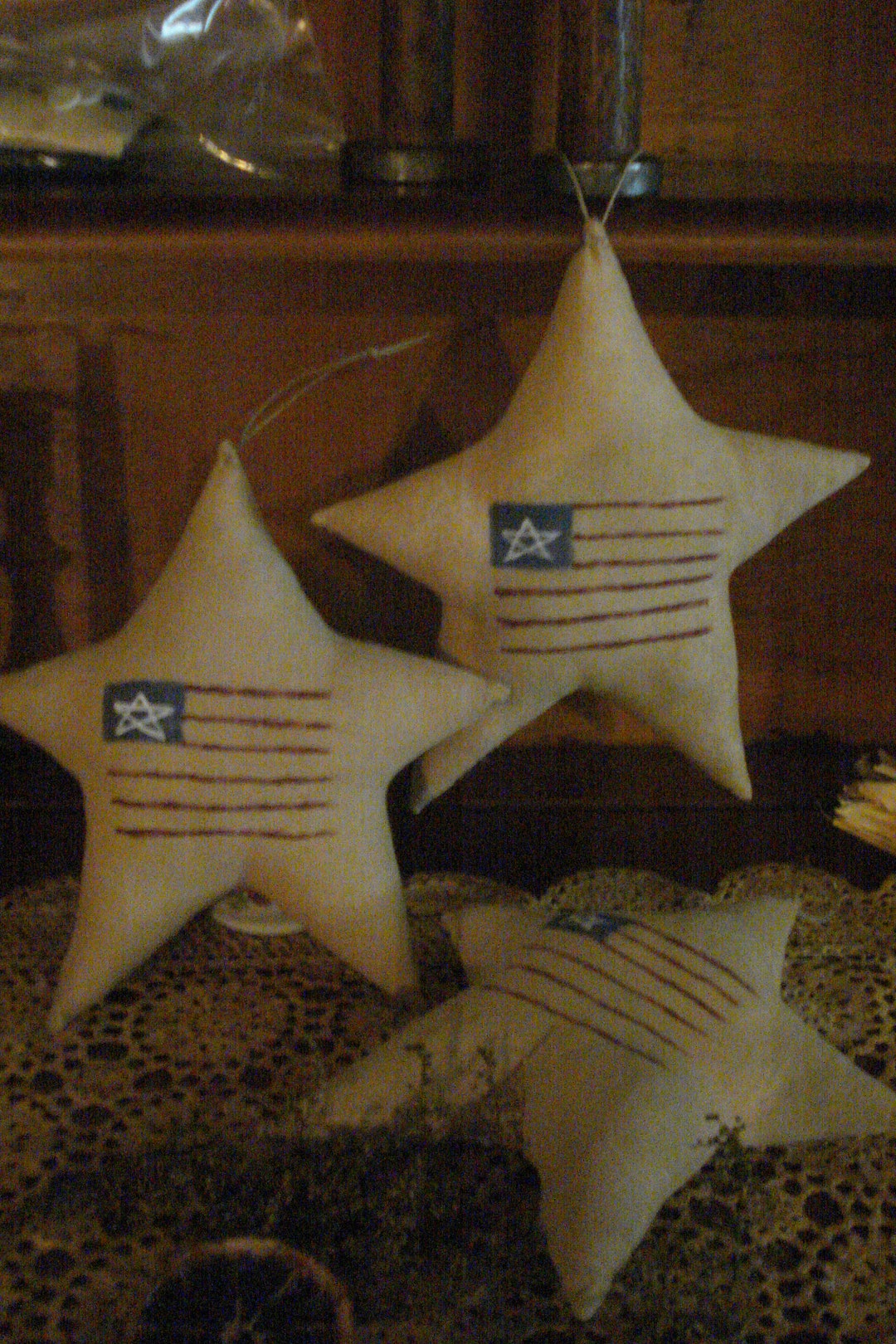 Set of Three Primitive Americana Stars - Etsy