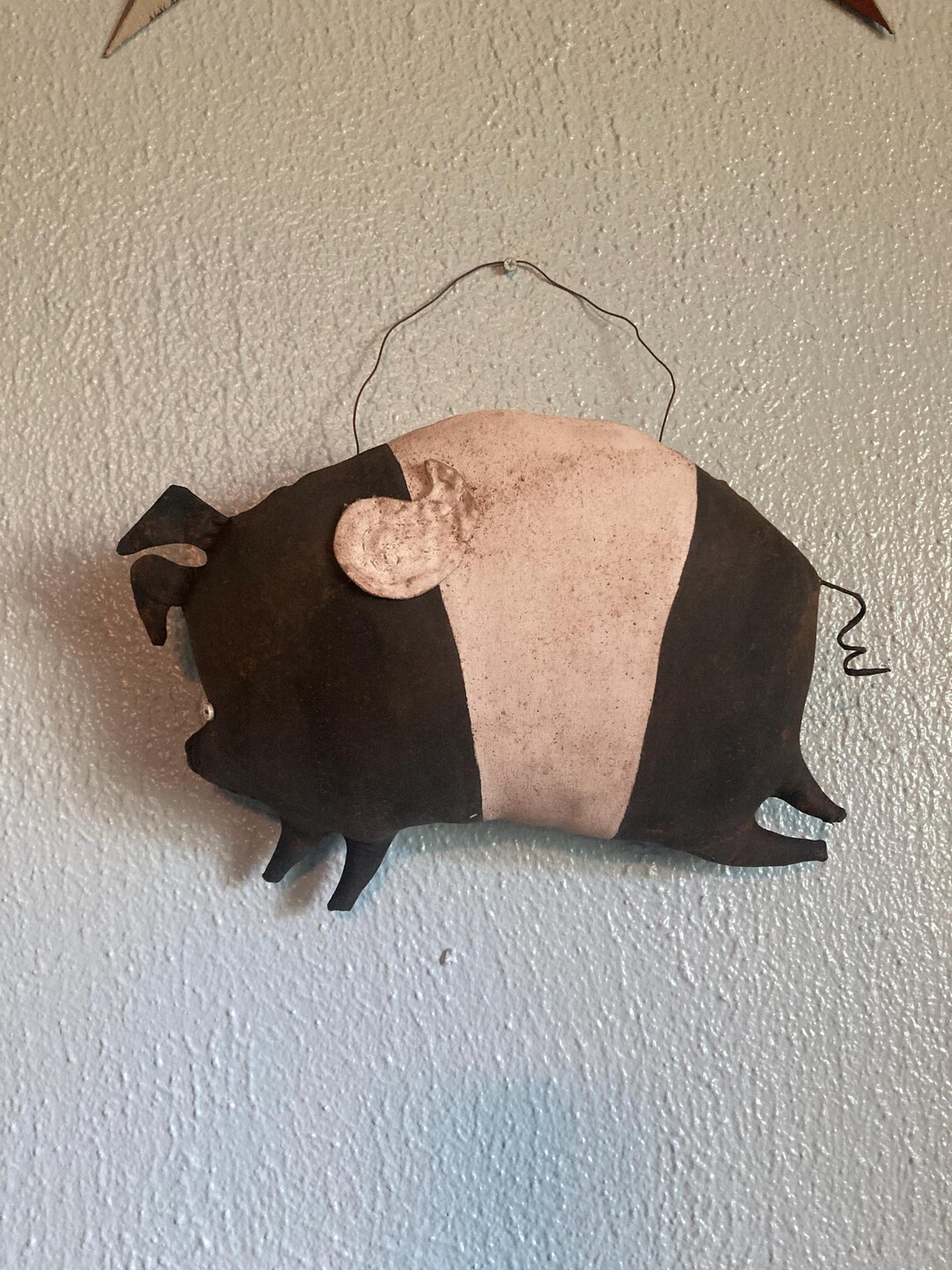 Primitive Oreo the Pig Wall Hanger - Etsy