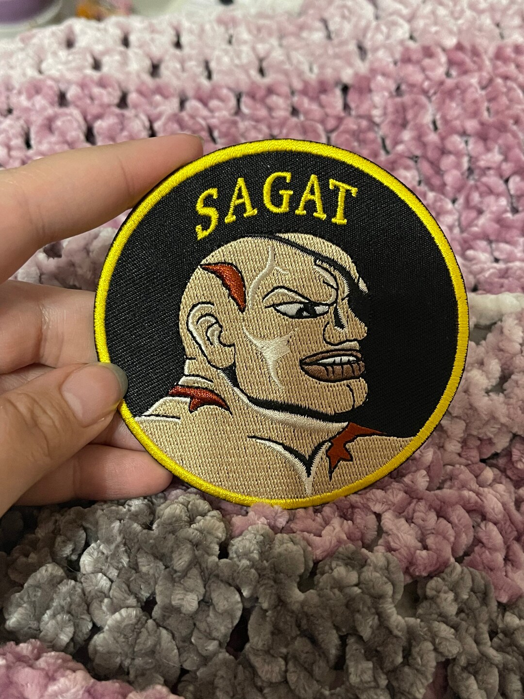 Sagat Retro Street Fighter 3.5 Inch Wide Iron on Patch - Etsy