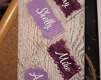 Personalized Acrylic Wedding Name Tags Elegant Fall Wedding Decor ...