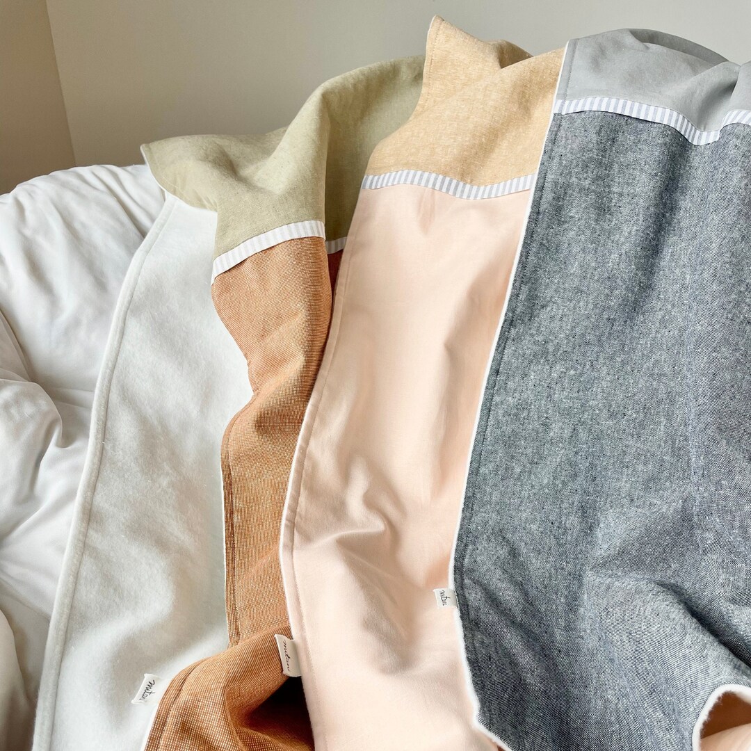 Organic Bamboo & Linen Baby Blanket | Baby Stroller Blanket | Crib ...