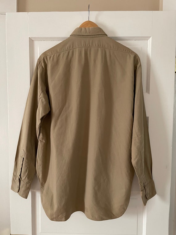 1970 French military shirt 100% cotton great fabric - Gem
