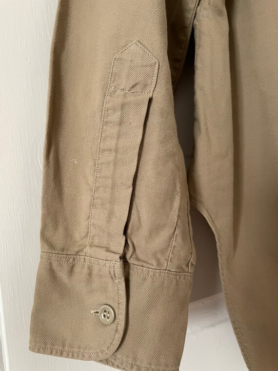 1970 French military shirt 100% cotton great fabric - Gem