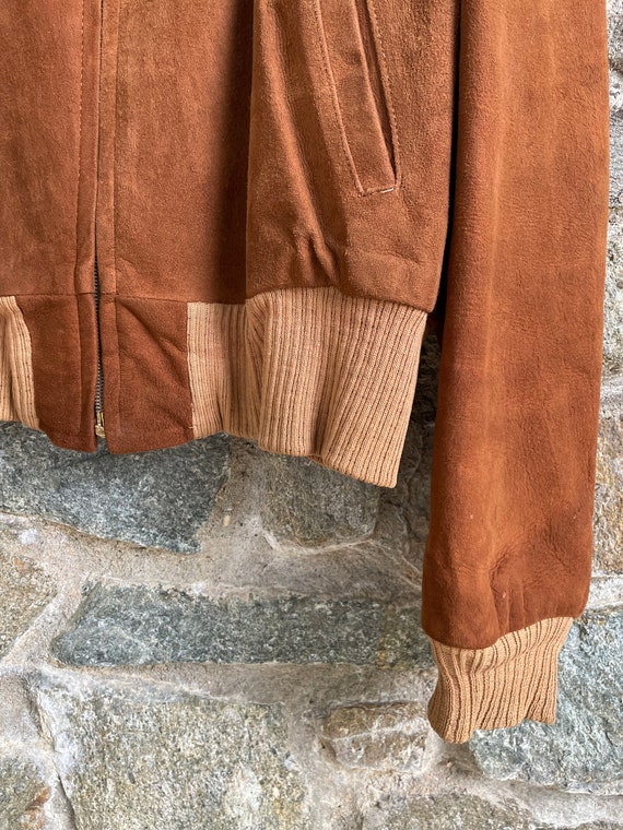 1940s suede jacket daniel boone dupont quilon soft - Gem