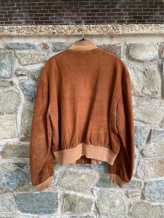 1940s suede jacket daniel boone dupont quilon soft - Gem