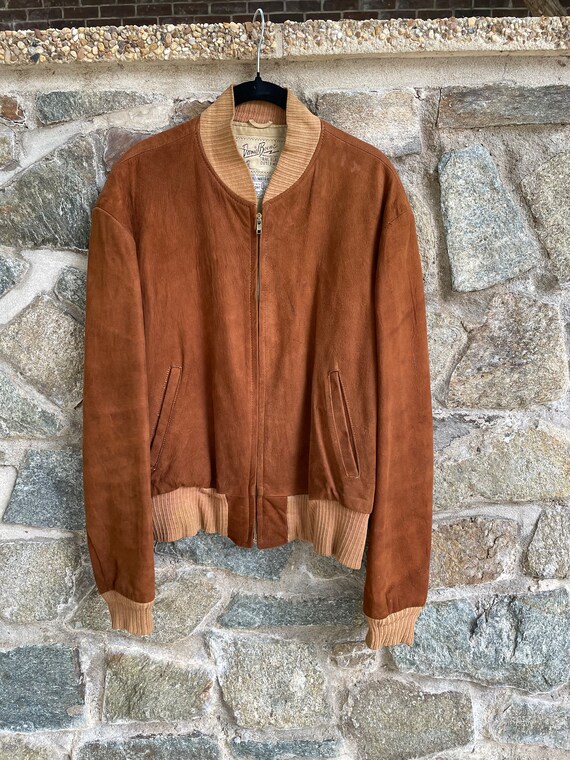 1940s suede jacket daniel boone dupont quilon soft - Gem