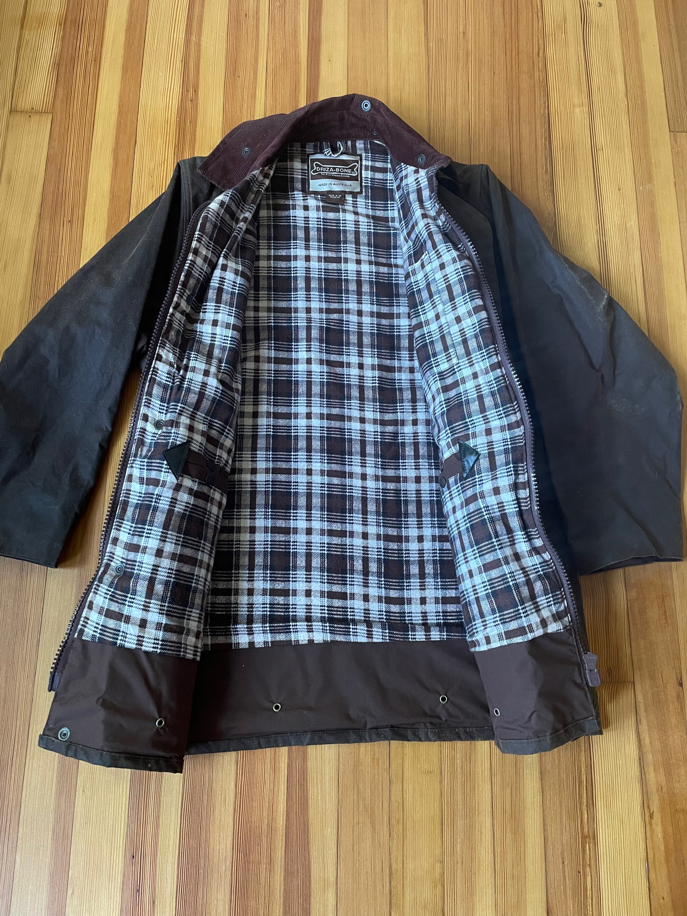 Vintage Driza-bone Waxed Cotton Jacket Outdoors Farm Ranch Horse XL ...