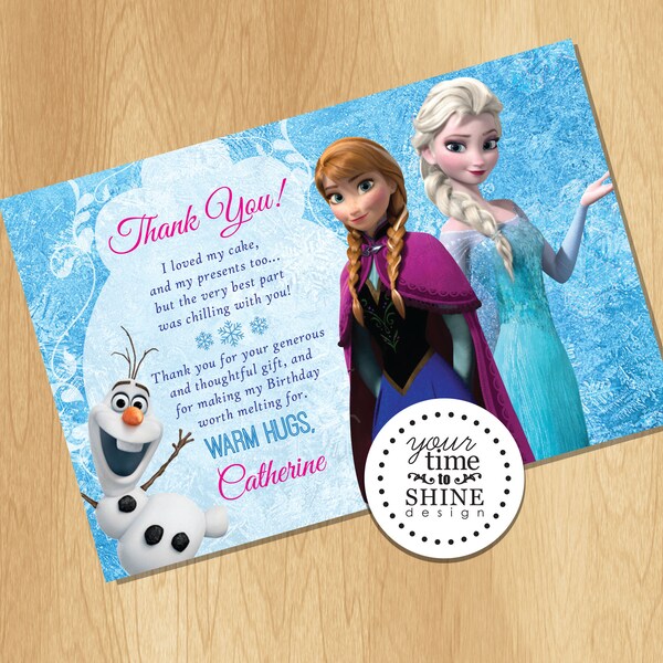 Frozen Thank You - Etsy