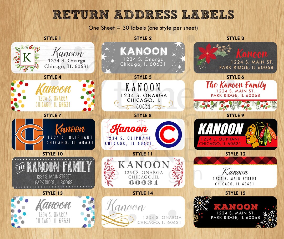 DIGITAL File Only - Return Address Labels - Etsy