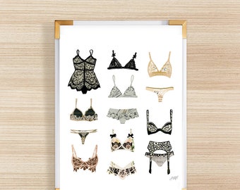 Lingerie art | Etsy