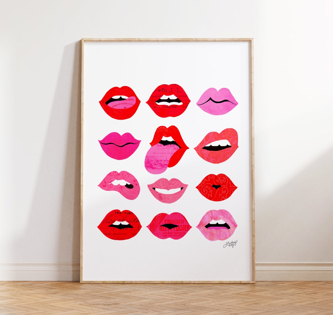 Lips of Love Illustration Art Print - Etsy