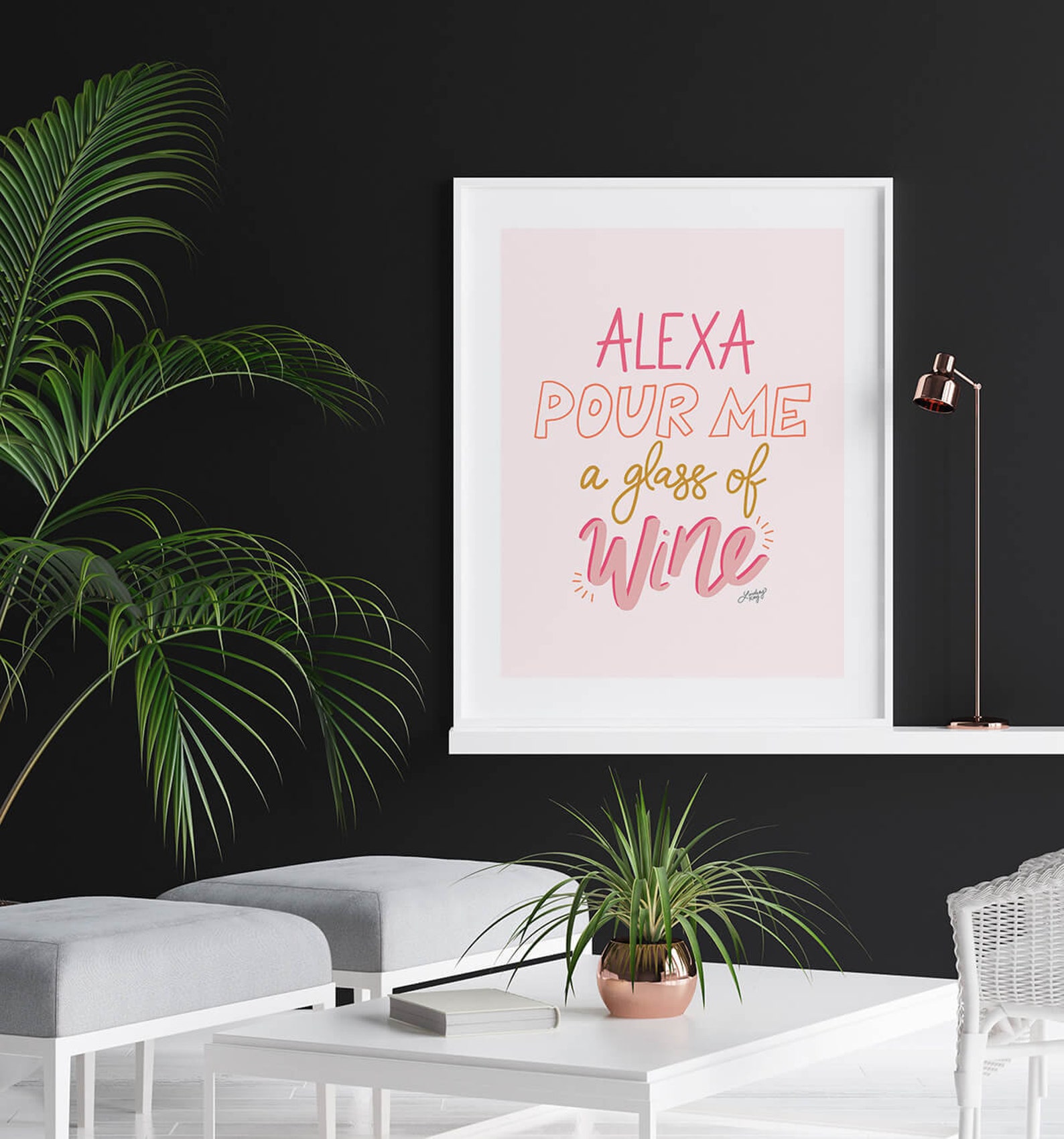 Alexa Pour Me a Glass of Wine Art Print - Etsy