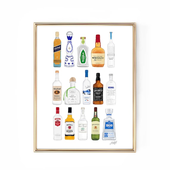Digital Prints Prints Illustration Wall Art Illustration Whiskey Art ...