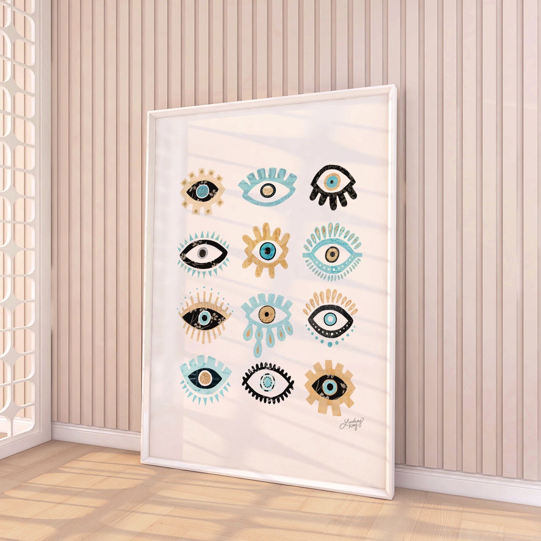 Evil Eyes Illustration Collage Art Print - Etsy