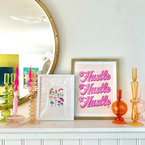 Hustle Hustle Hustle Art Print pink/pink Palette - Etsy
