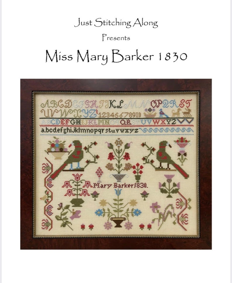 Mary Barker 1830 Sampler Chart Booklet - Etsy