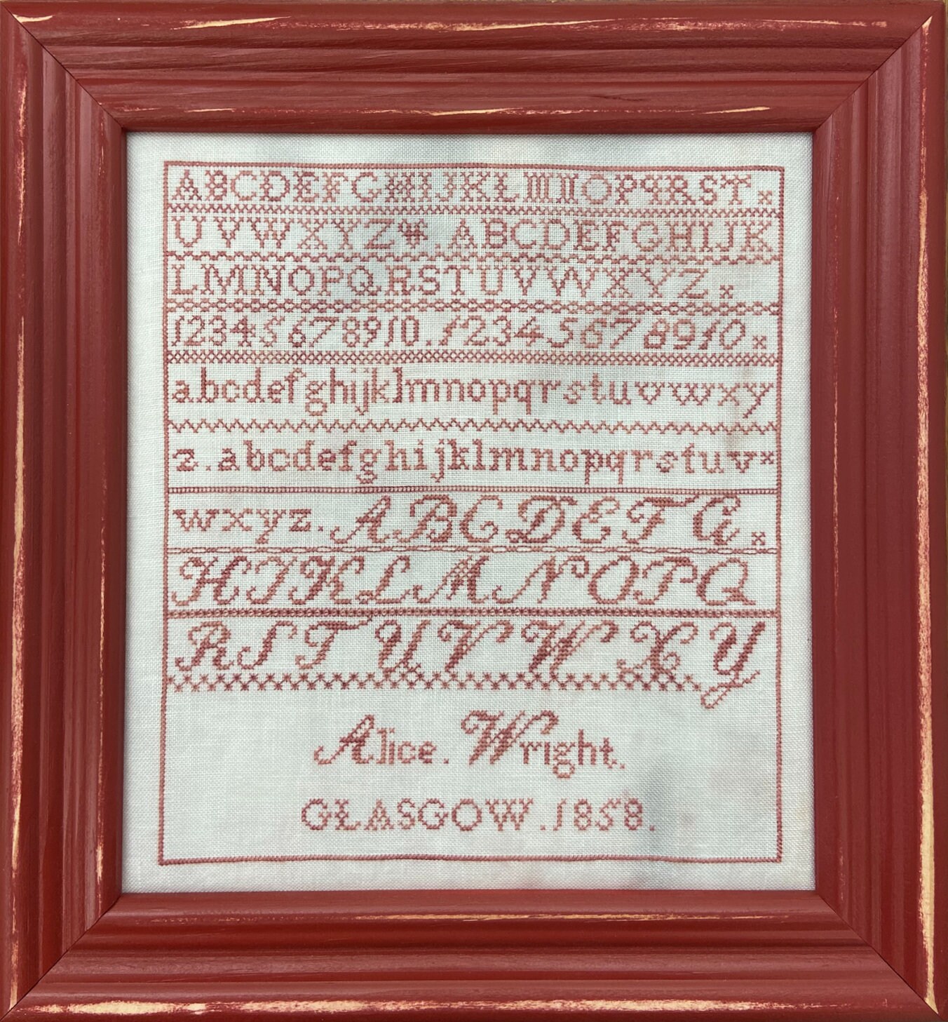 Alice Wright 1858 Sampler Chart PDF E-pattern - Etsy
