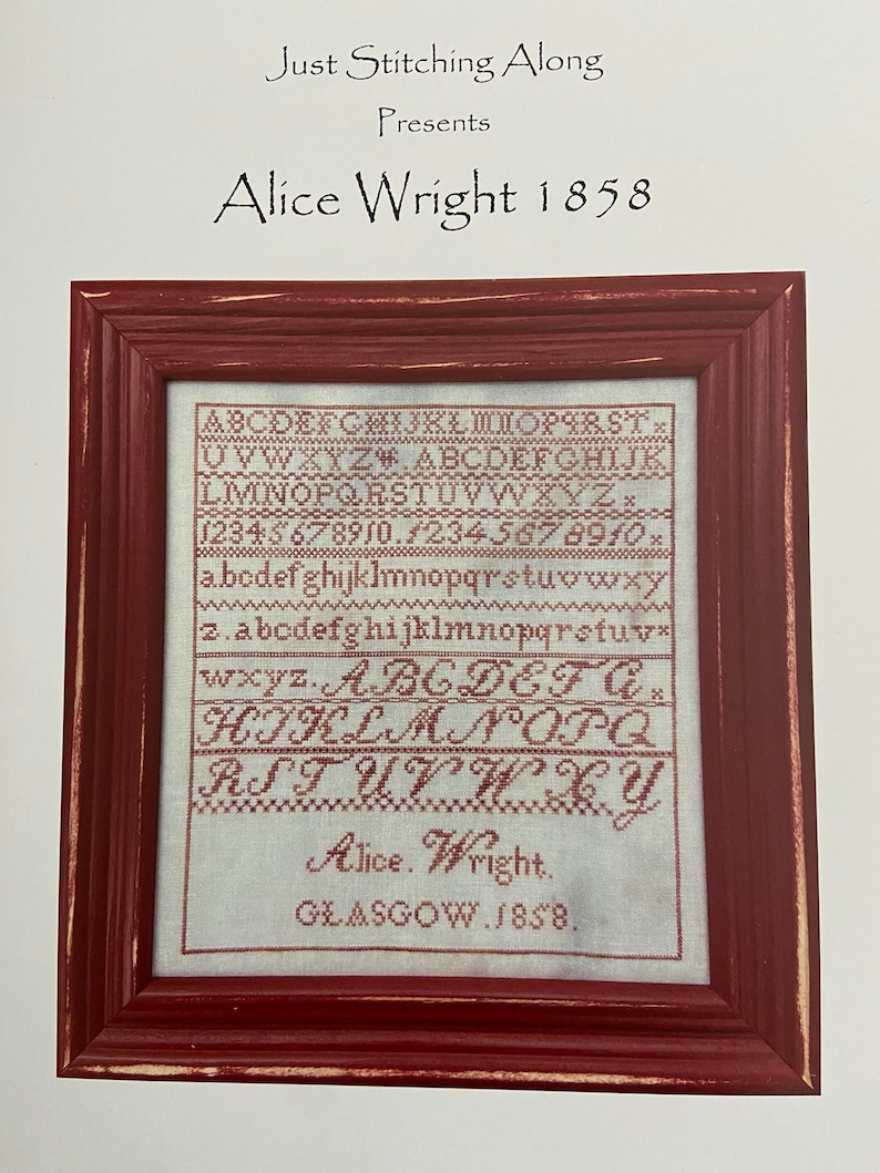 Alice Wright 1858 Sampler Chart PDF E-pattern - Etsy