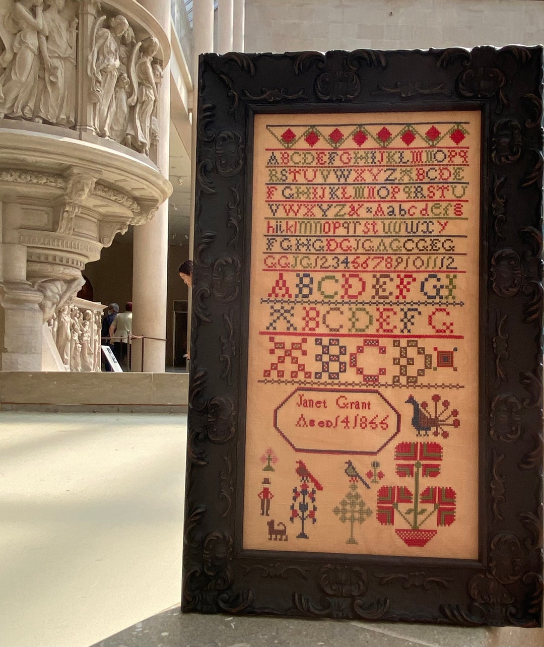 Janet Grant 1855 Sampler Chart - Etsy