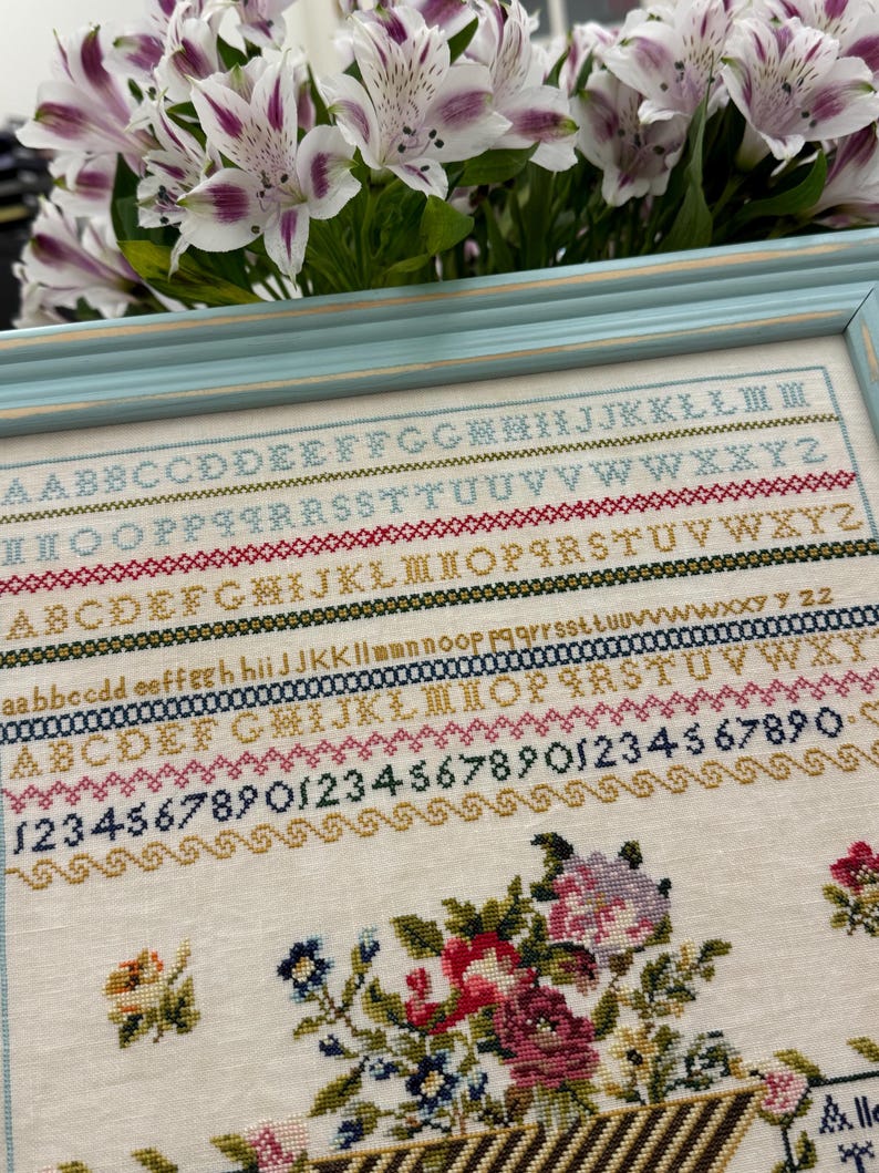 Hannah Stephenson 1852 Sampler Cross Stitch PDF Pattern - Etsy