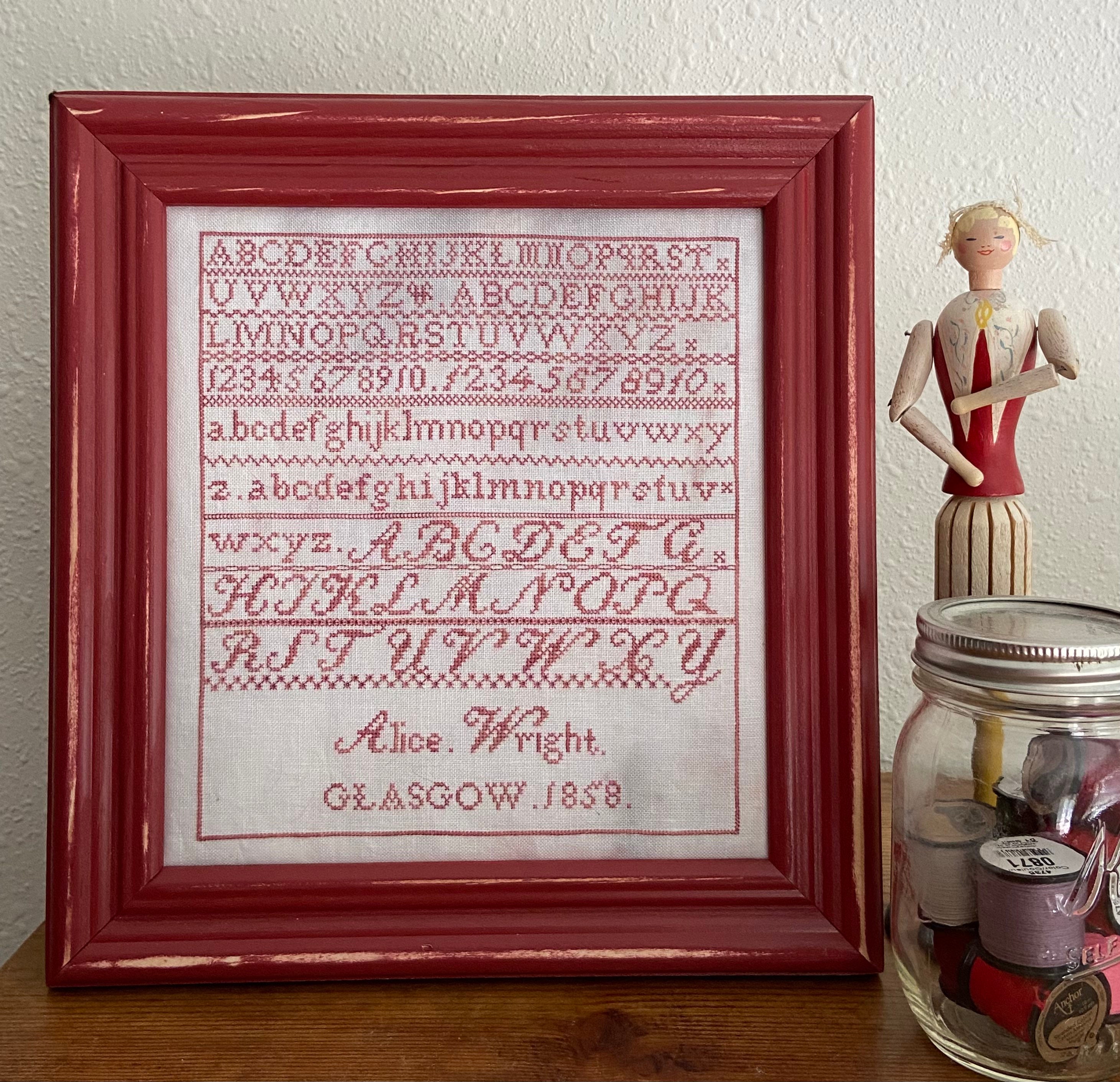 Alice Wright 1858 Sampler Chart PDF E-pattern - Etsy