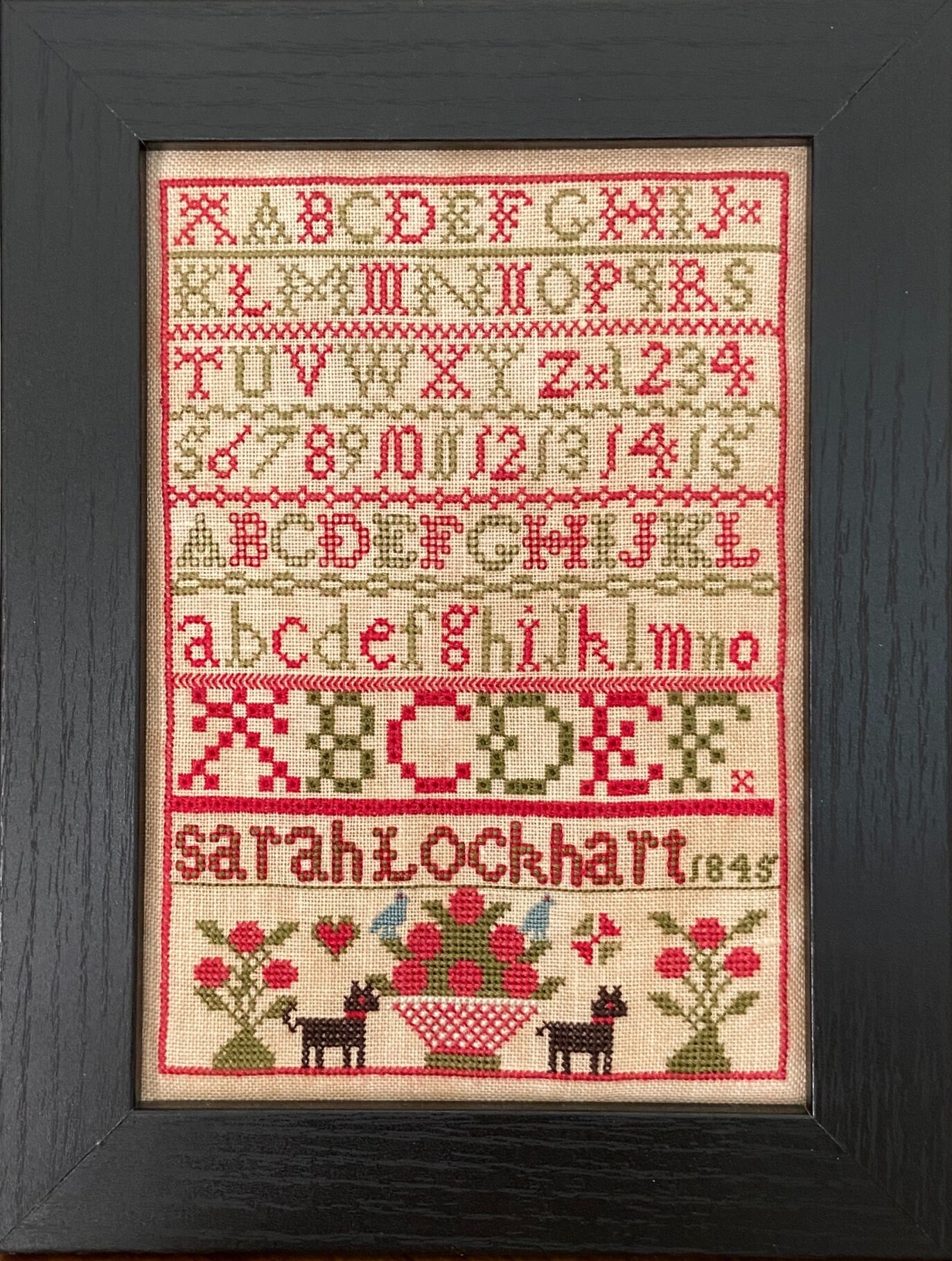 Sarah Lockhart 1845 Sampler Chart Booklet - Etsy
