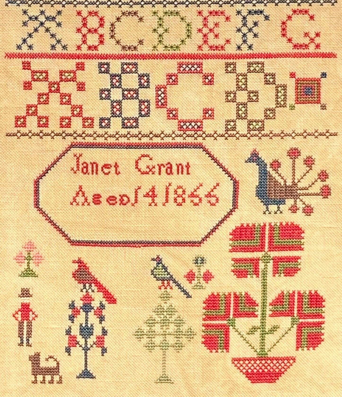 Janet Grant 1855 Sampler Chart - Etsy