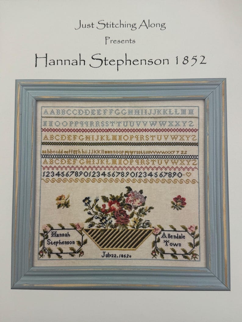 Hannah Stephenson 1852 Sampler Cross Stitch PDF Pattern - Etsy