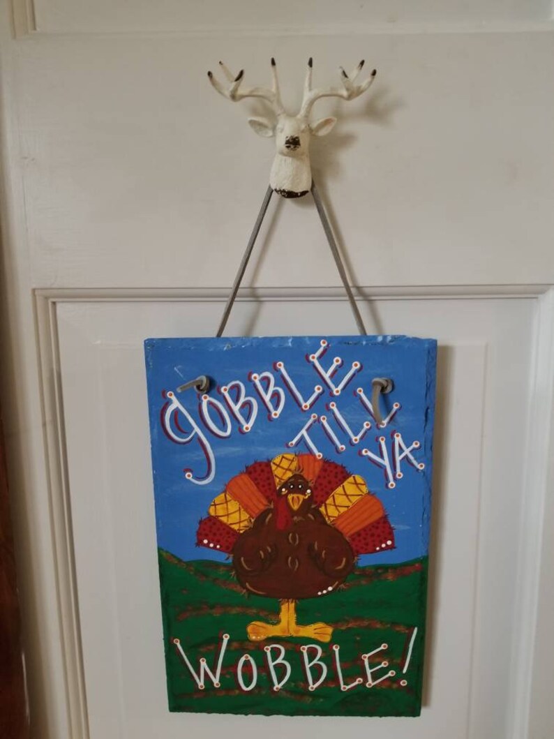 Turkey Welcome Signthanksgiving Signturkey Decorpainted - Etsy