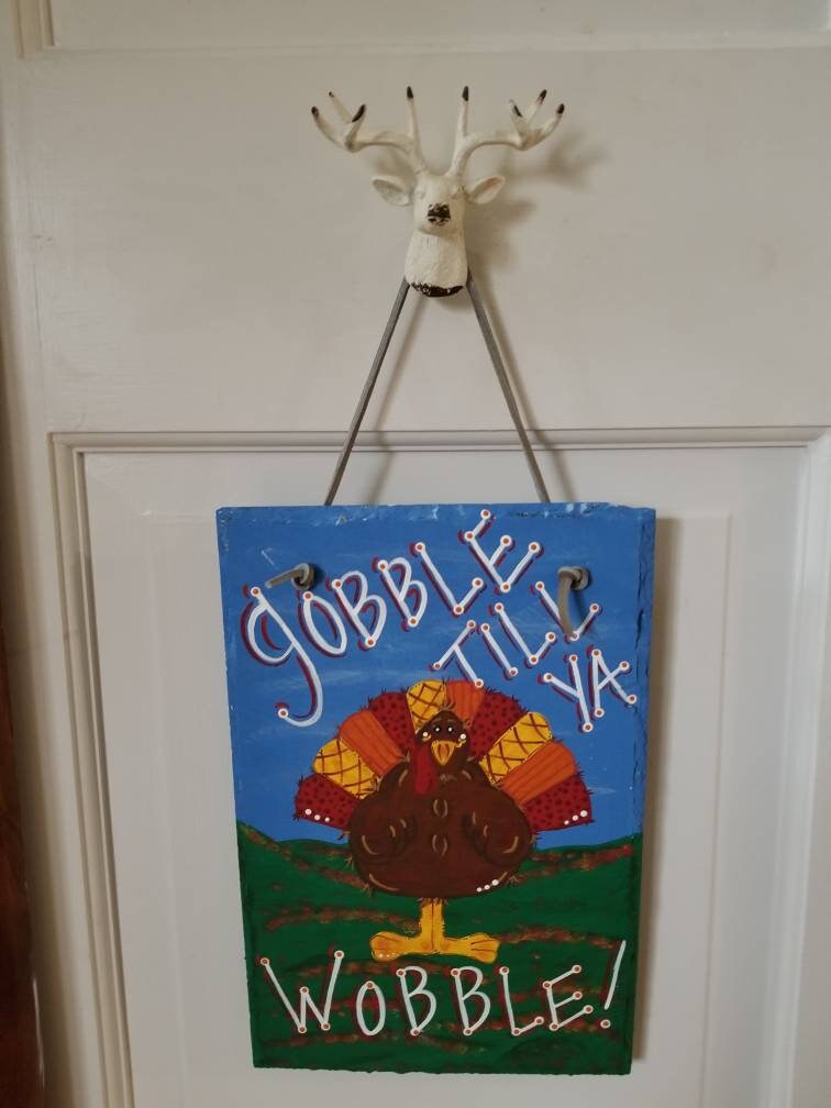 Turkey Welcome Signthanksgiving Signturkey Decorpainted - Etsy