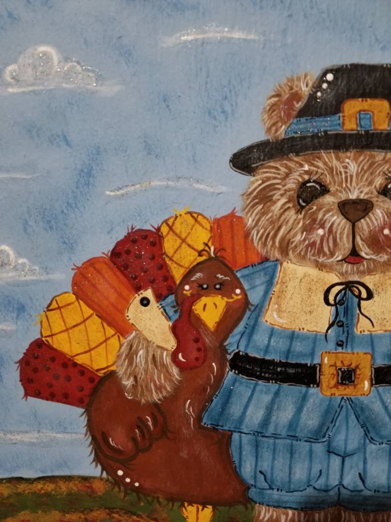 Thanksgiving Welcome Sign,pilgrim Sign,painted Slate,thanksgiving Decor ...