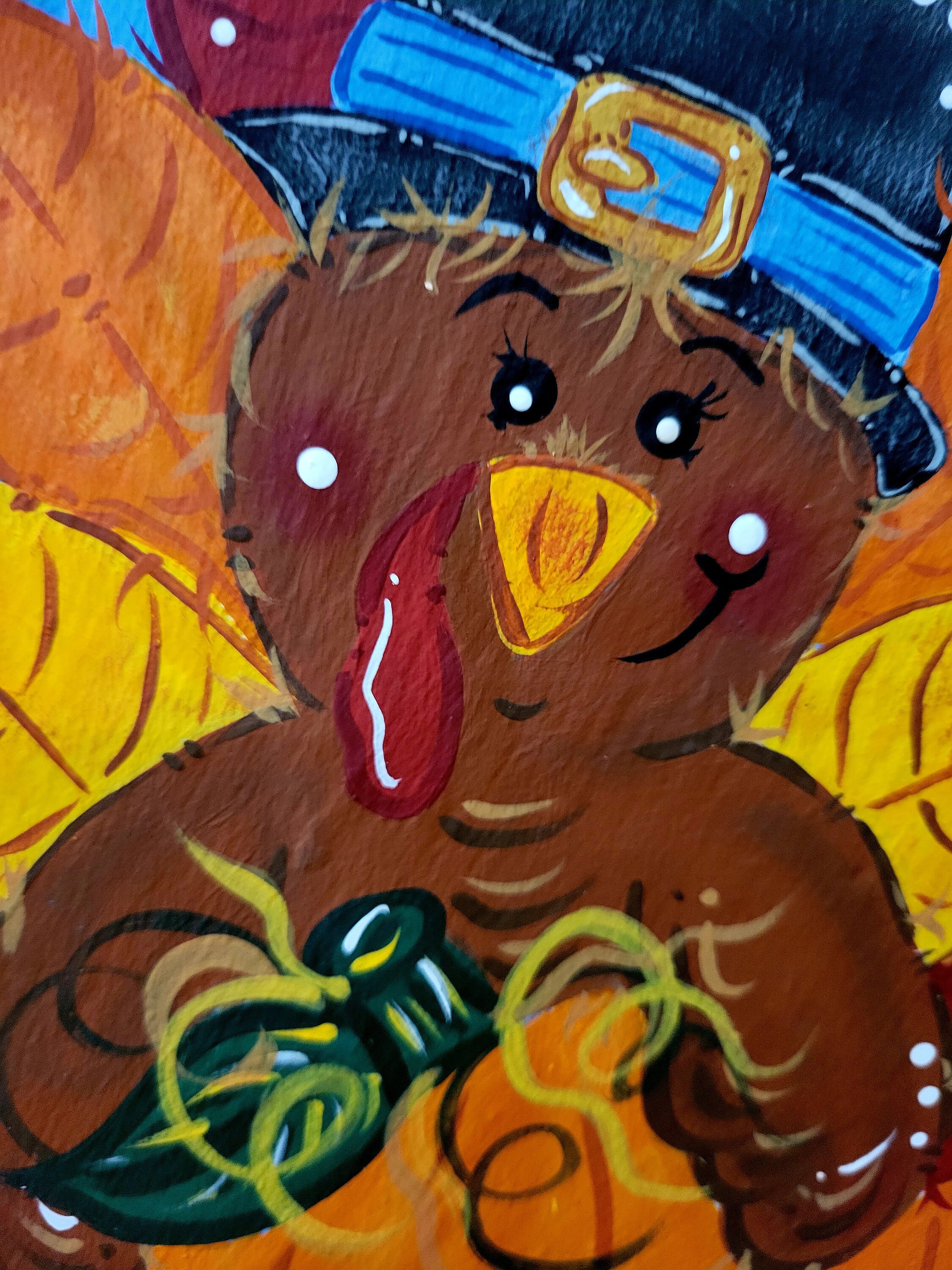 Turkey Welcome Signhandpainted Slatethanksgiving Decorfall - Etsy