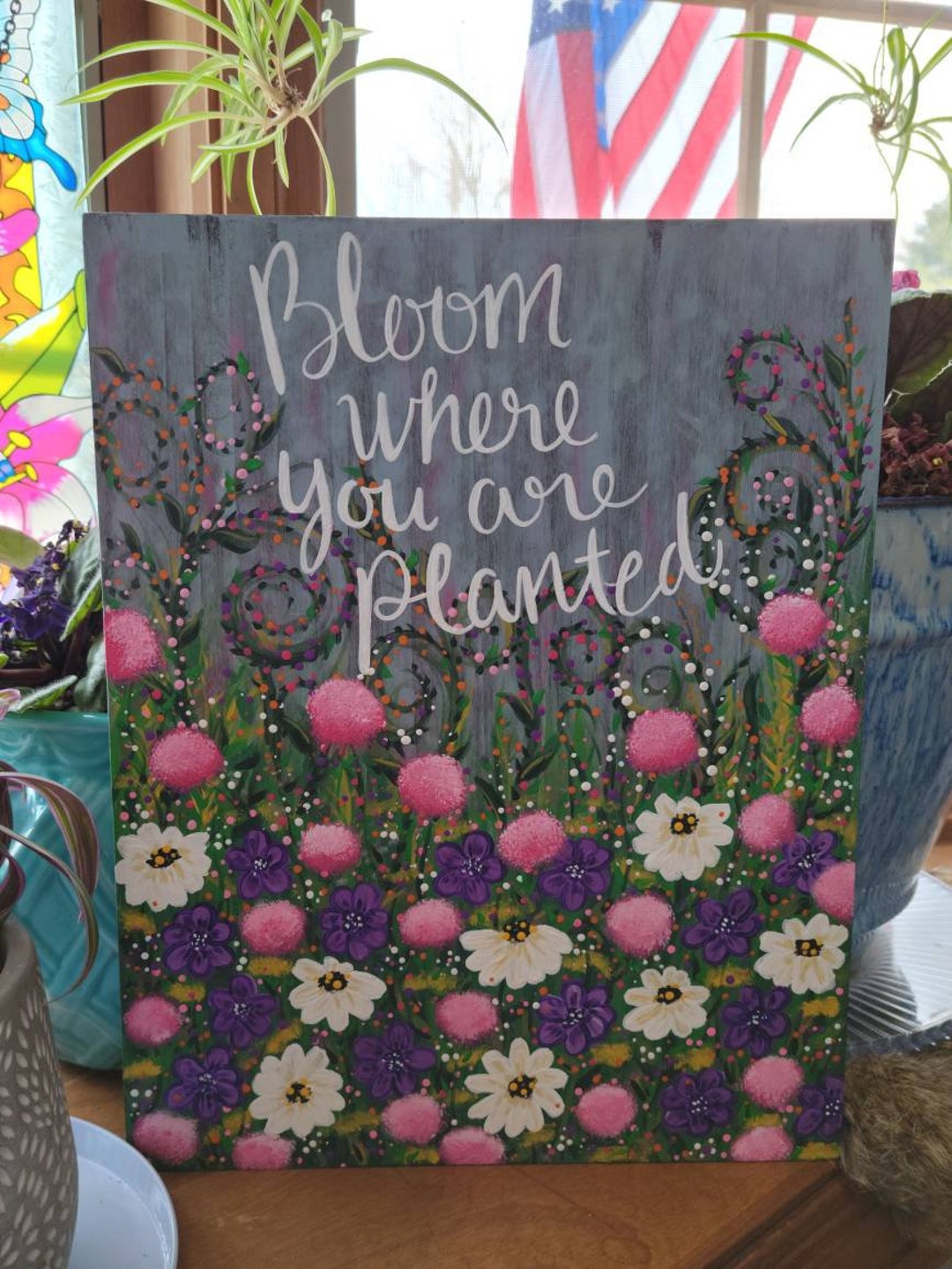 Bloom Where You Are Planted Sign,handpainted Wood Sign,inspirational ...