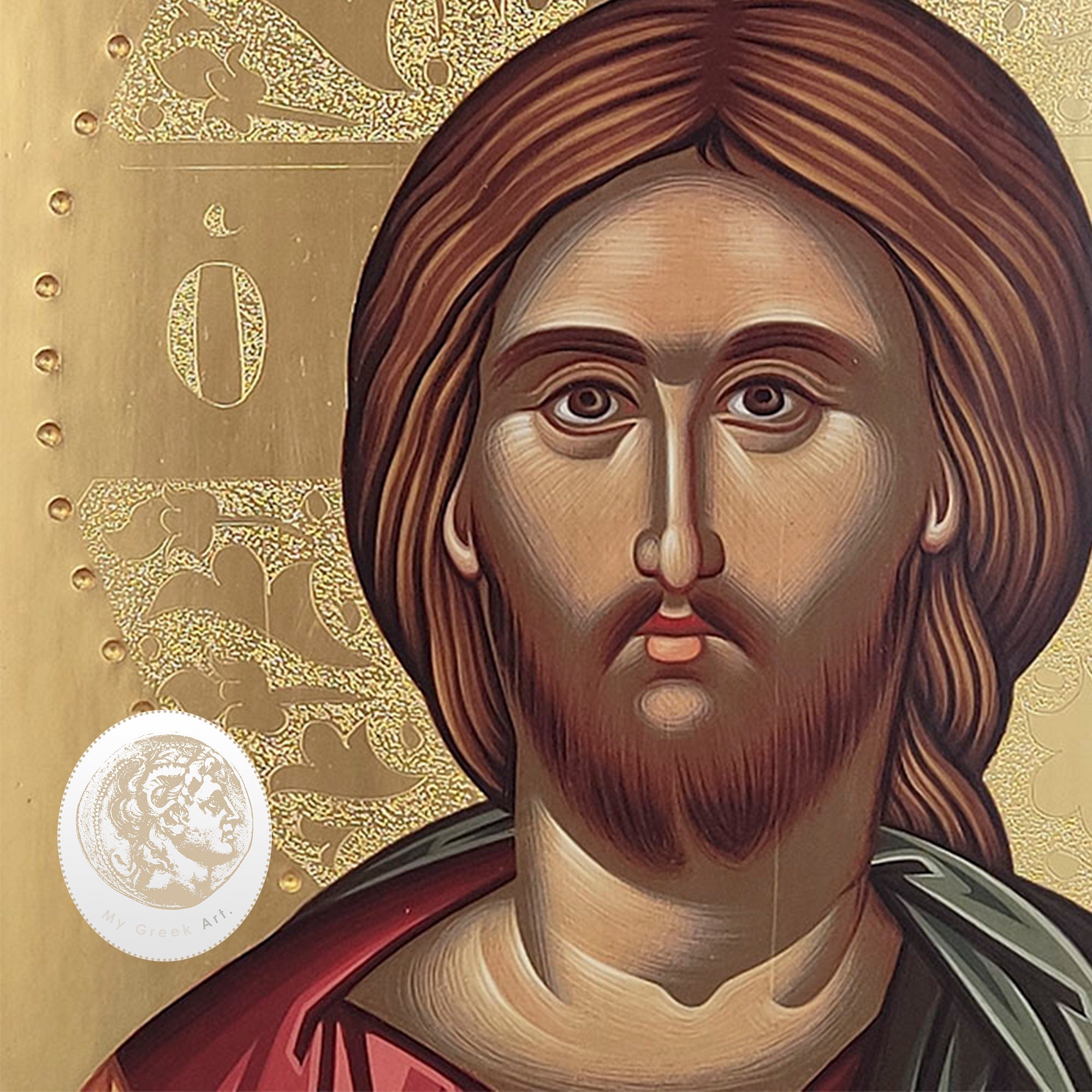 Jesus Christ Orthodox Handmade Hagiography on Grooved Marine - Etsy