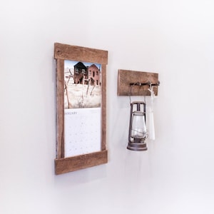 Rustic Barn Wood Calendar Frame. Calendar Holder. Reclaimed Calendar ...