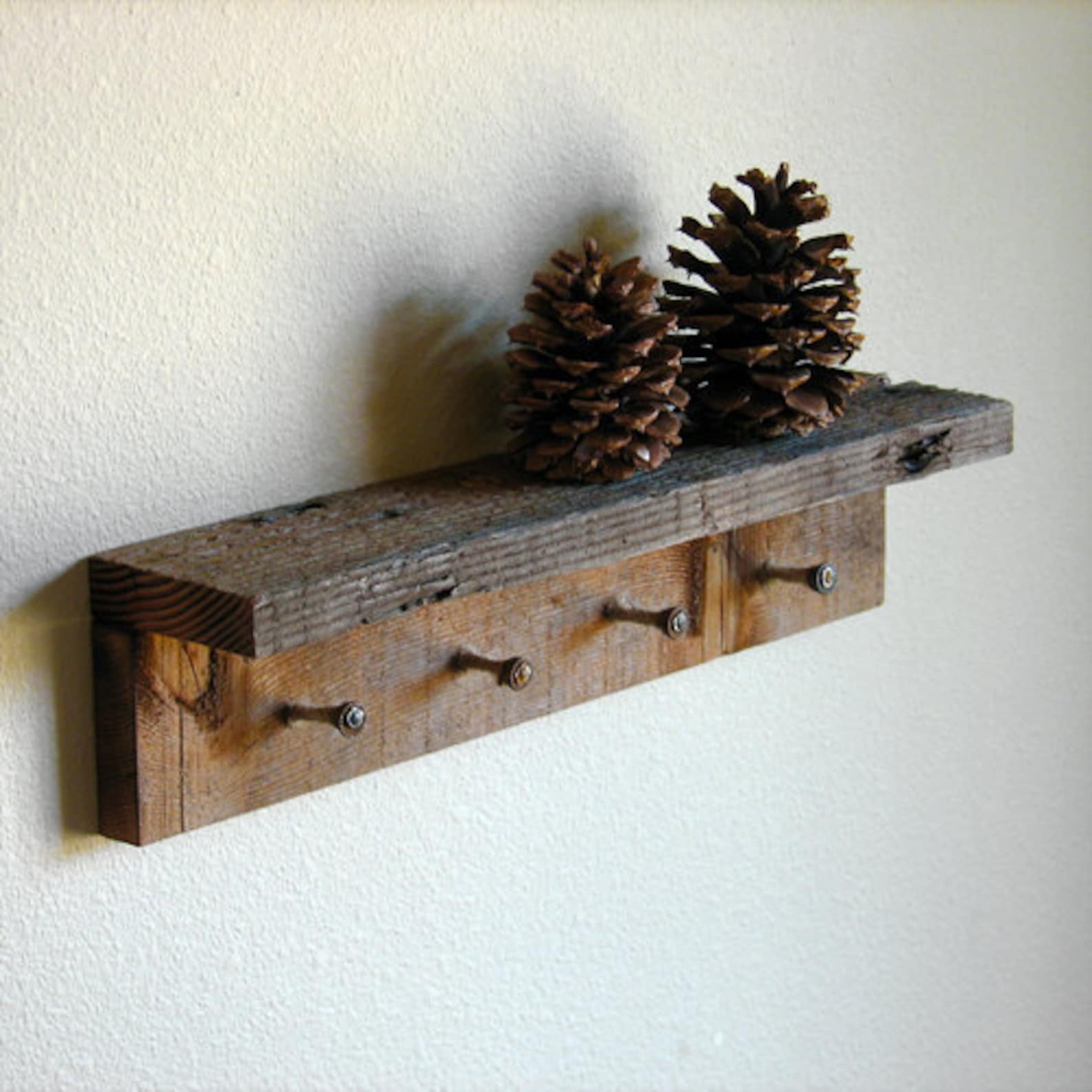Rustic Key Rack. Barn Wood Shelf With Key Hooks. Rustic Key - Etsy Canada